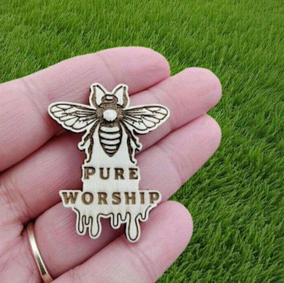 JW Pins | 1.5" Wooden Engraved Pins | Convention Theme "pure Worship ...