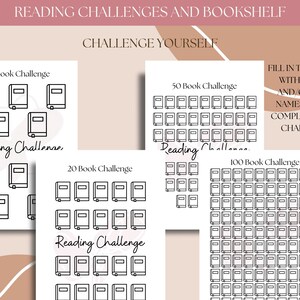 Reading Tracker, Reading Log, Reading Challenge, Reading Printable ...