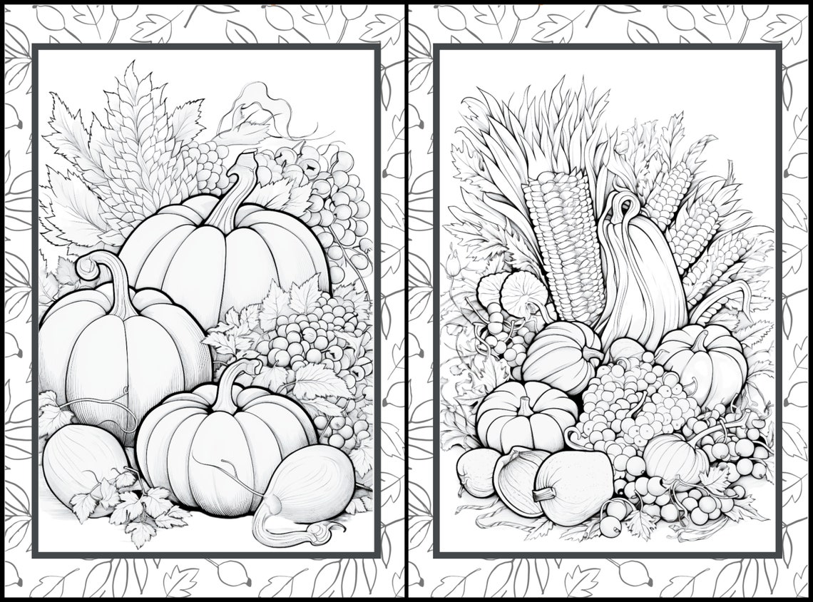 Printable Thanksgiving Coloring, Thanksgiving, Fall, Coloring Book ...