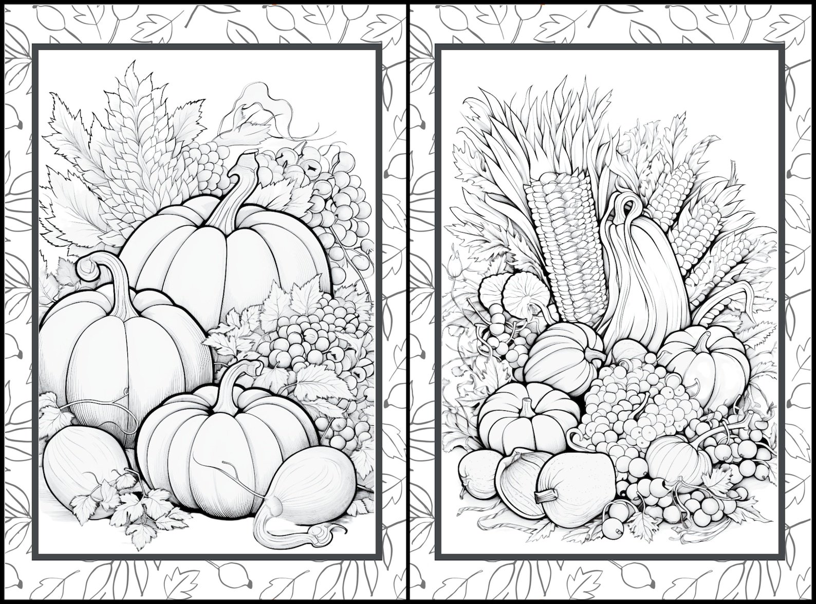 Printable Thanksgiving Coloring, Thanksgiving, Fall, Coloring Book ...