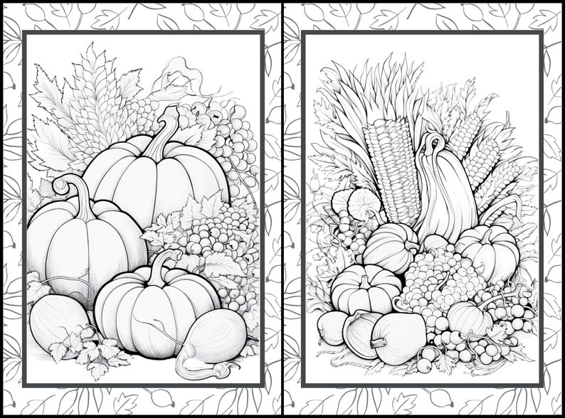 Printable Thanksgiving Coloring, Thanksgiving, Fall, Coloring Book ...