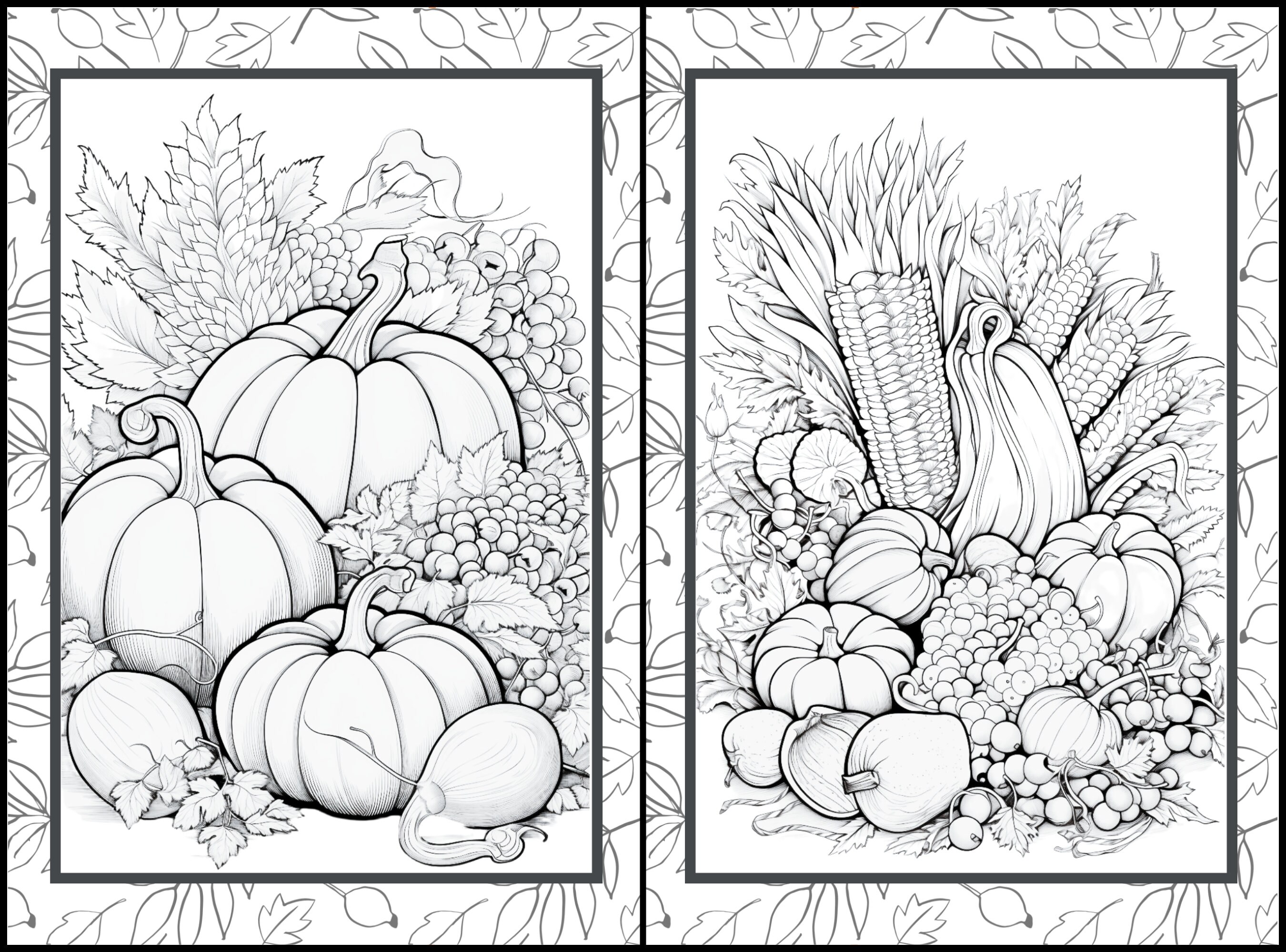 Printable Thanksgiving Coloring, Thanksgiving, Fall, Coloring Book ...