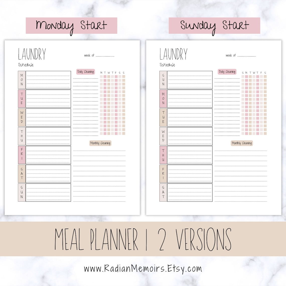 EDITABLE Cleaning Checklist: Family Chore Chart, Adult Chore Planner ...