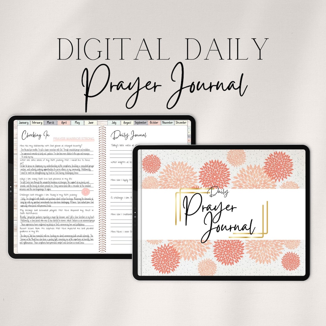 Digital Prayer Journal Christian Planner Journal Prompts Bible Study ...