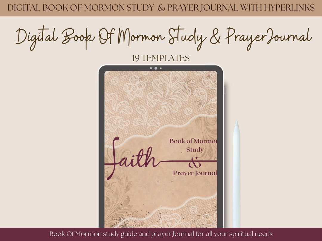 Prayer Journal, Book of Mormon Study, LDS, Digital Prayer Journal ...