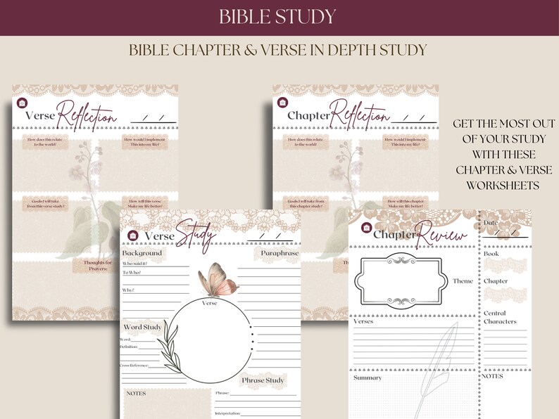 Printable Bible Study Guide, Bible Reading Trackers, Chronological ...