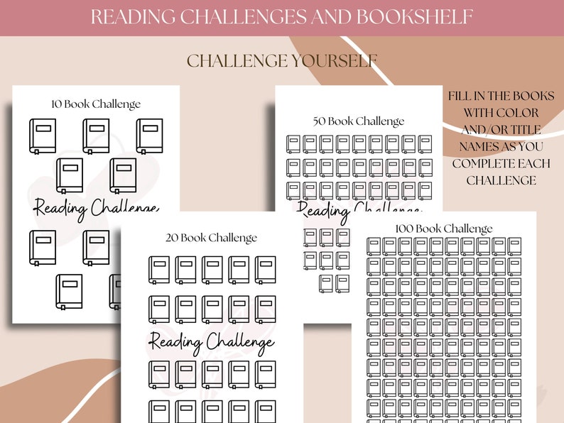 Reading Tracker, Reading Log, Reading Challenge, Reading Printable ...