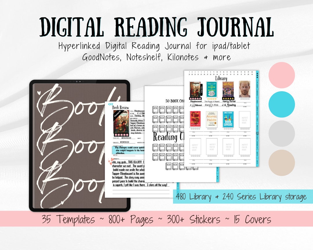 Goodnotes Digital Reading Journal, Reading Log and Planner, Book ...