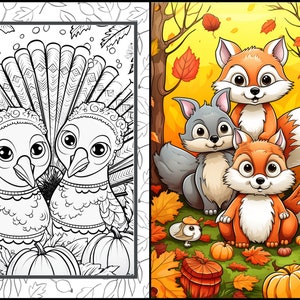 Printable Thanksgiving Coloring, Thanksgiving, Fall, Coloring Book ...