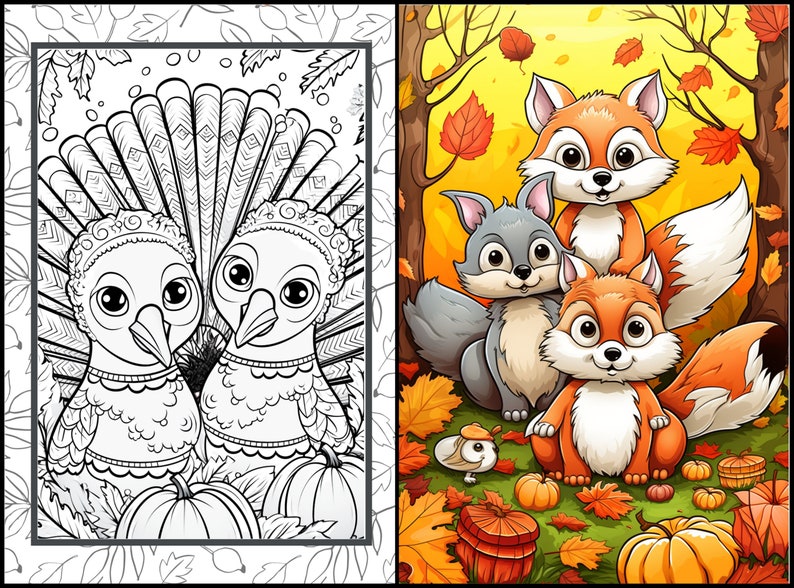 Printable Thanksgiving Coloring, Thanksgiving, Fall, Coloring Book ...