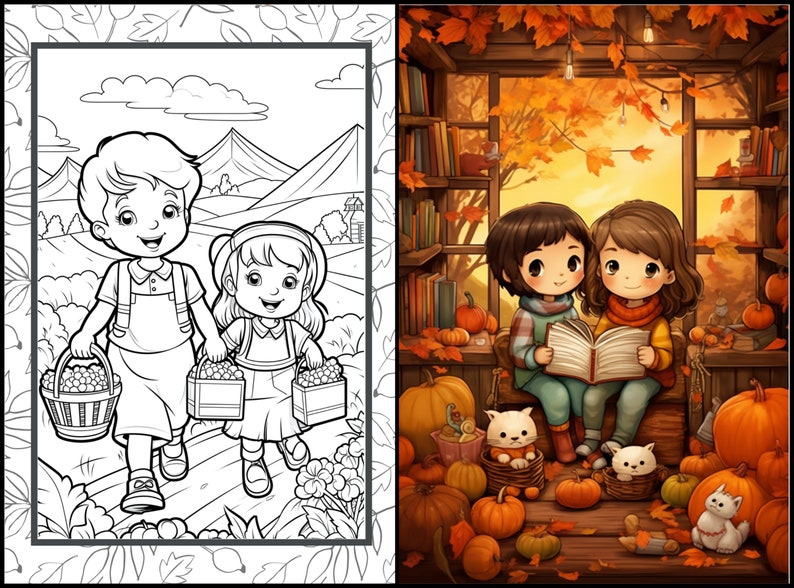 Printable Thanksgiving Coloring, Thanksgiving, Fall, Coloring Book ...