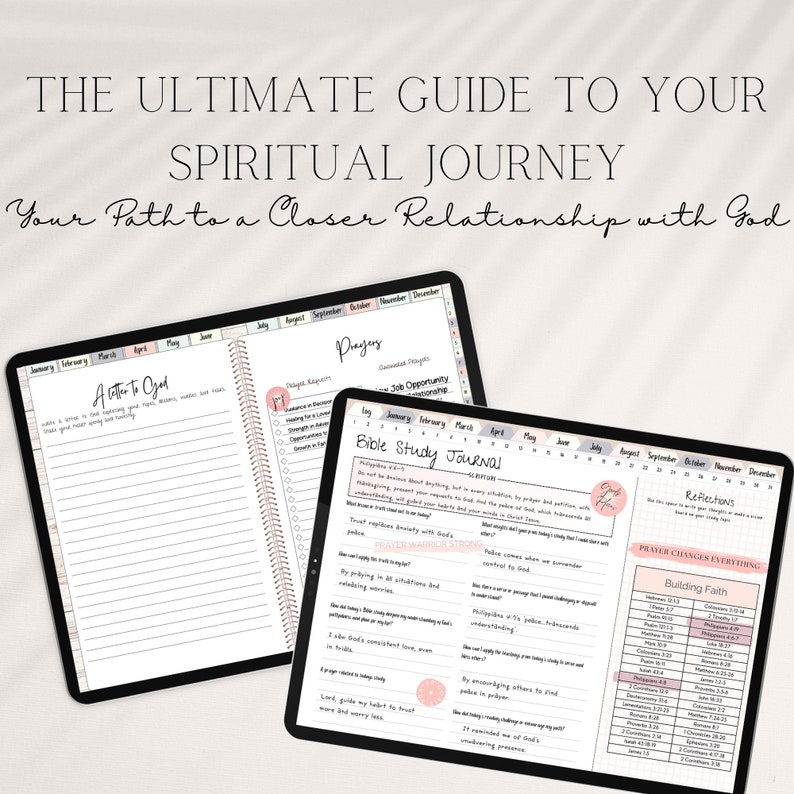 Prayer & Bible Study Journal Bundle Devotional Journal Bible Study ...