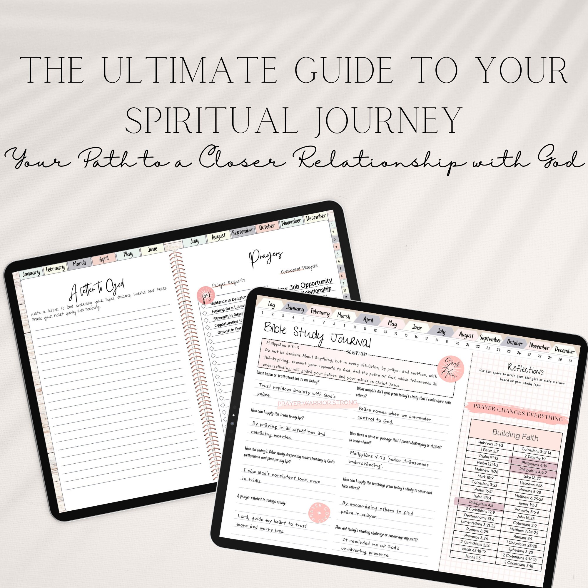 Prayer & Bible Study Journal Bundle Devotional Journal Bible Study ...