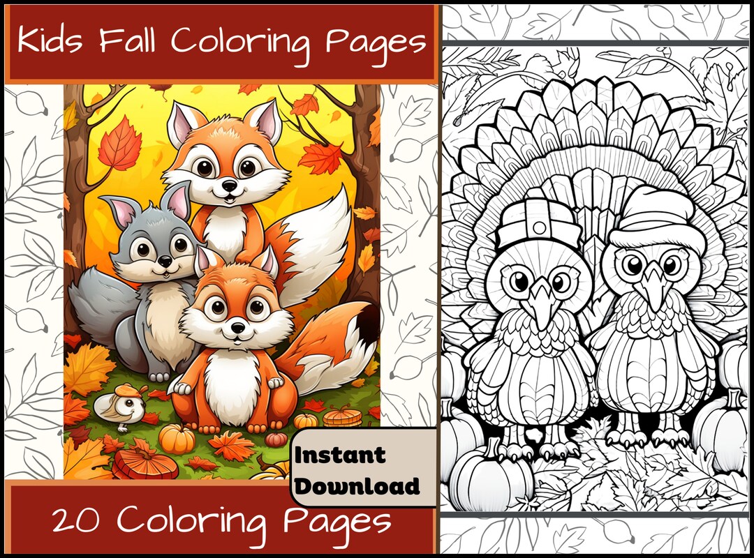 Printable Thanksgiving Coloring Thanksgiving Fall Coloring - Etsy