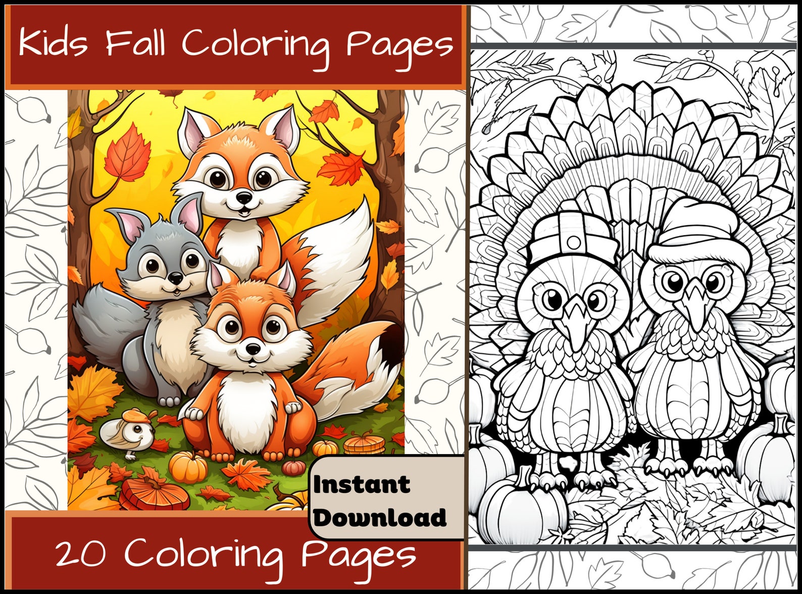 Printable Thanksgiving Coloring, Thanksgiving, Fall, Coloring Book ...