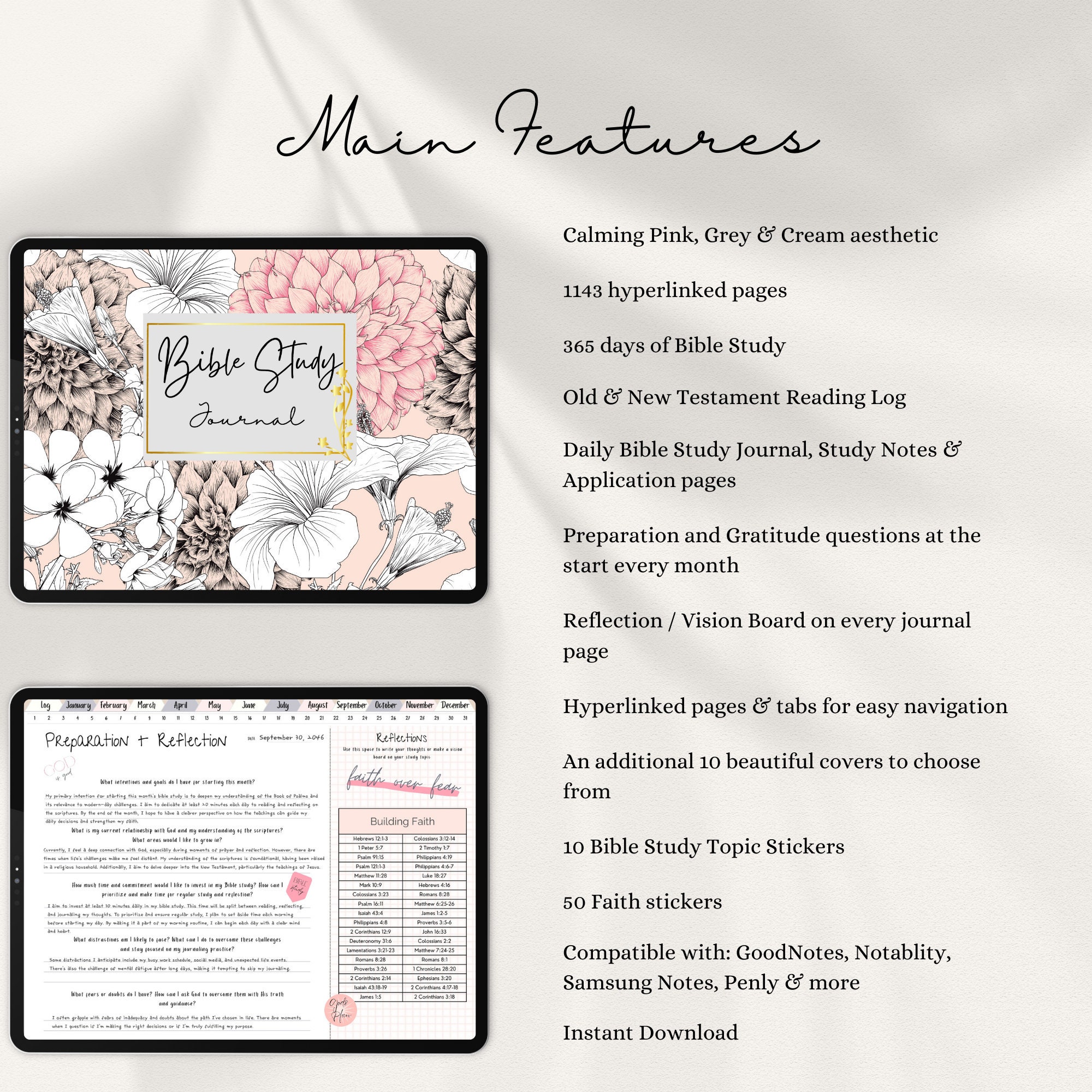 Prayer & Bible Study Journal Bundle Devotional Journal Bible Study ...