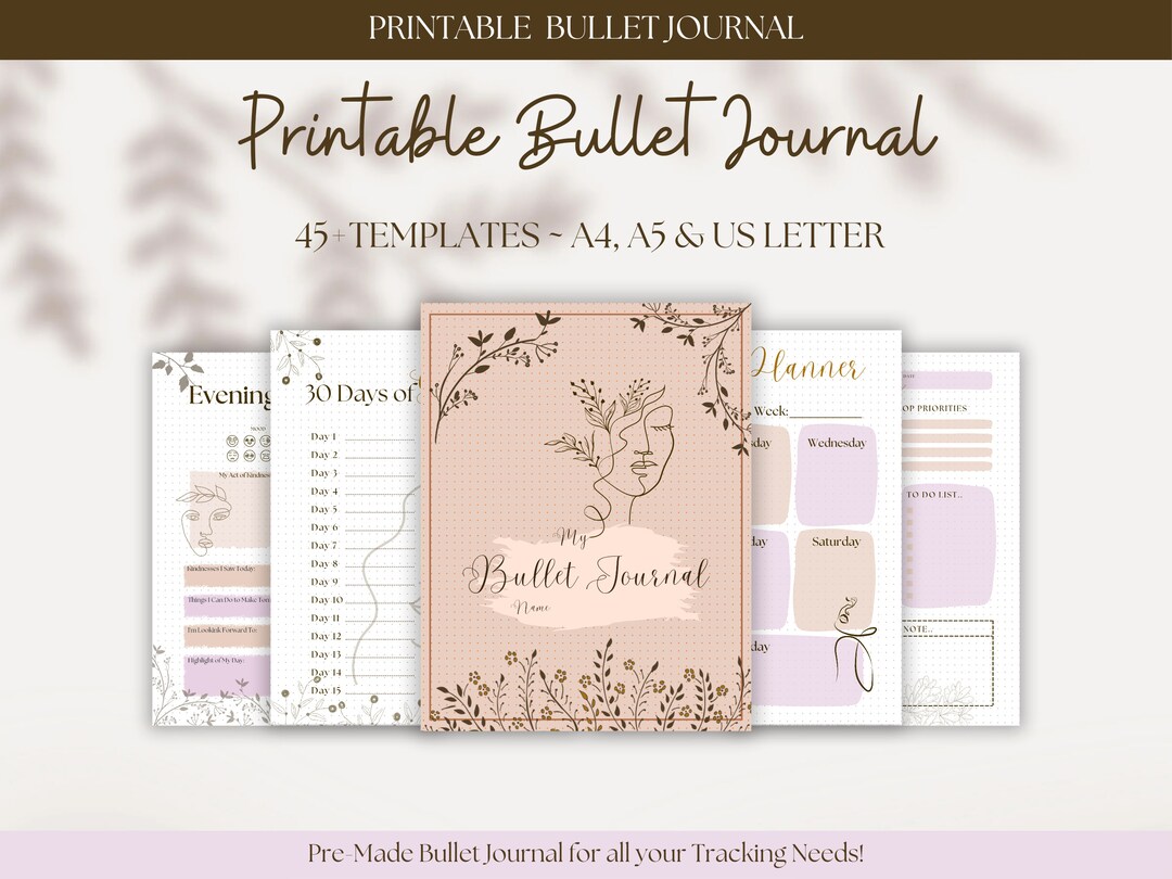 Bullet Journaling Printable Printable Journal Printable Planner Daily ...