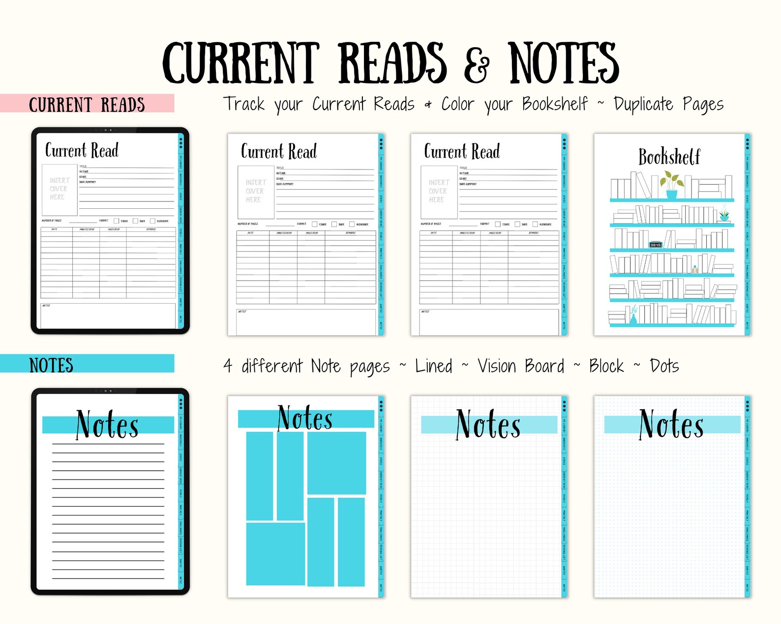 Digital Reading Journal Reading Planner, Reading Tracker, and Digital ...