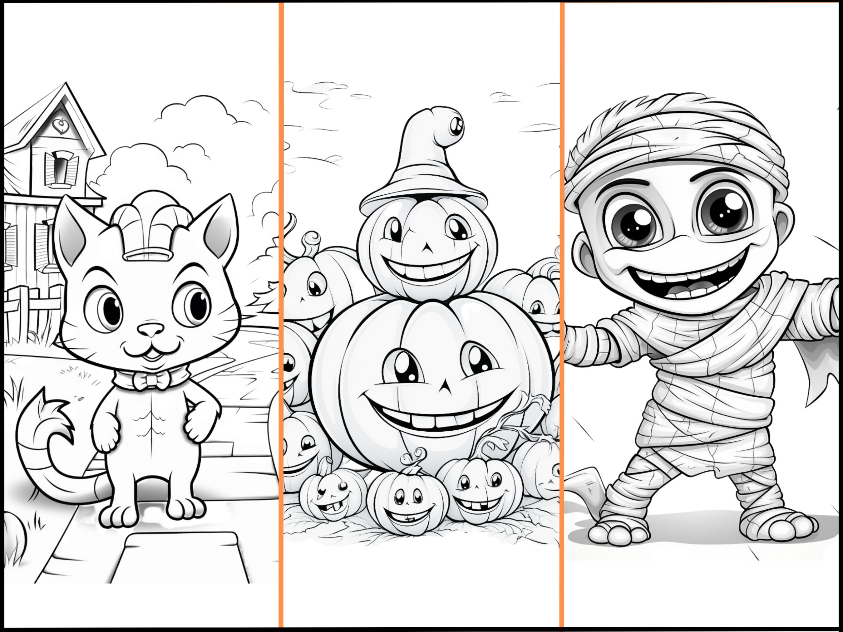 Halloween Coloring, Halloween, Coloring Pages, Halloween Book ...