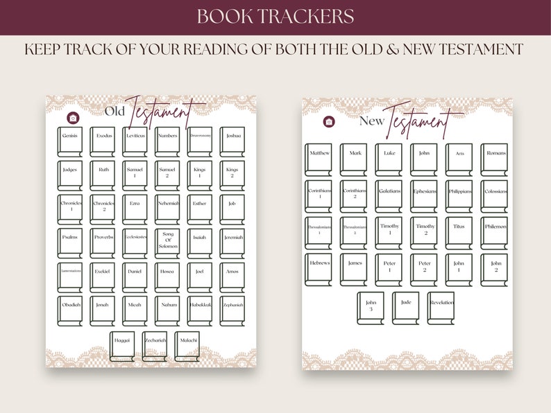 Printable Bible Study Guide, Bible Reading Trackers, Chronological ...