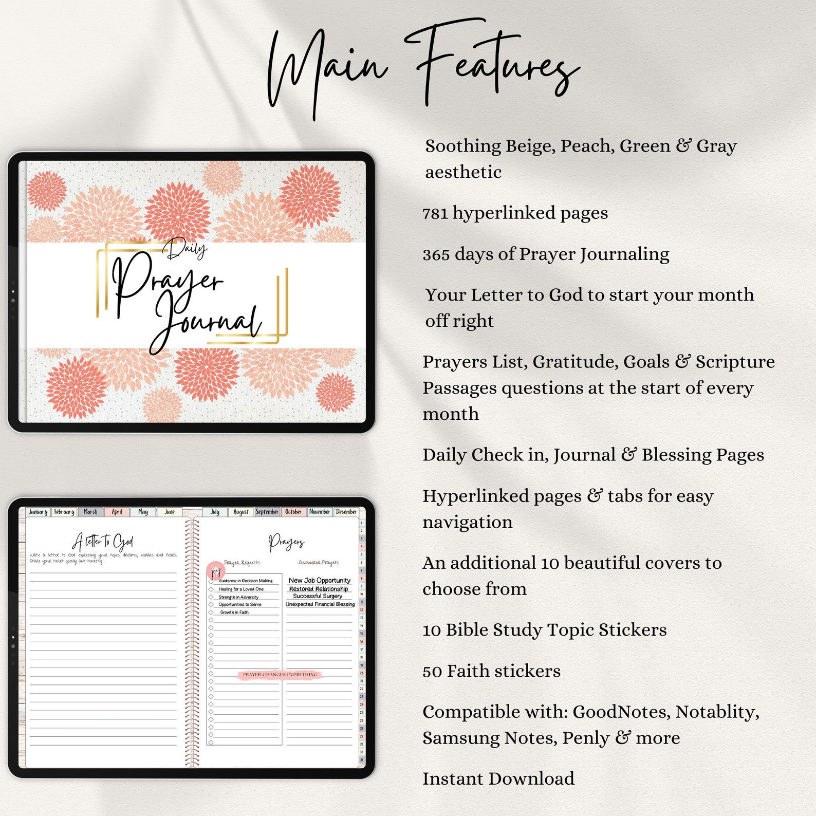 Prayer & Bible Study Journal Bundle Devotional Journal Bible Study ...