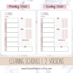 EDITABLE Cleaning Checklist: Family Chore Chart, Adult Chore Planner ...