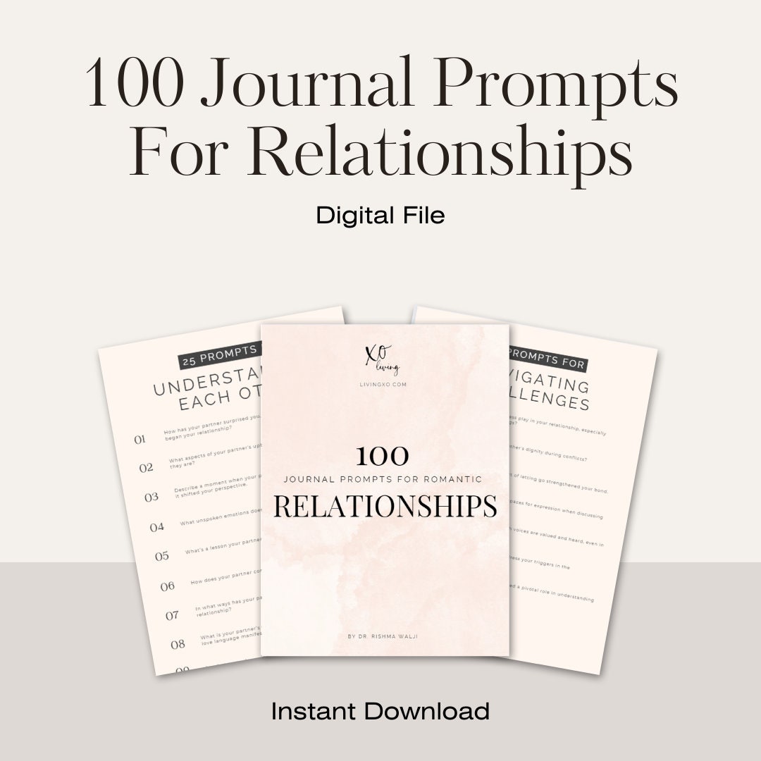 100 Journal Prompts for Relationships | Relationship Journal | Couple ...