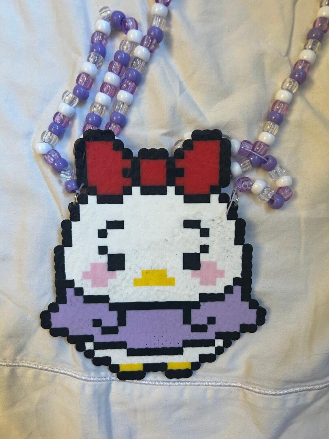 Daisy Perler Bead Kandi Necklace or Wall Hanging - Etsy