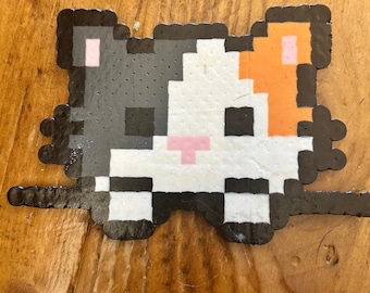 Calico Cat Perler Bead Magnet | Cat Lovers | Cat Enthusiasts | Cat ...