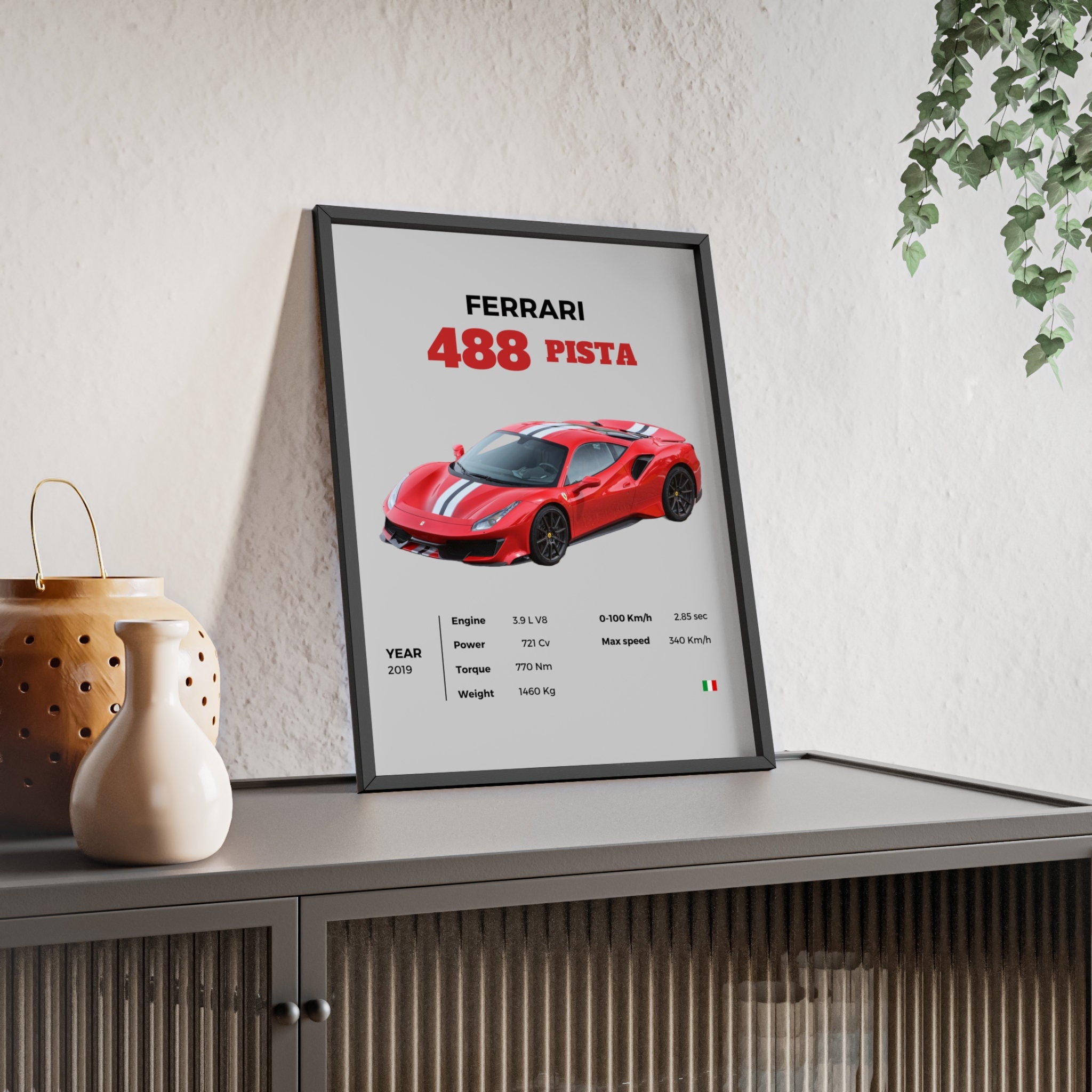 Ferrari 488 Pista Poster Digital Download Ferrari Lover Hyper Car ...