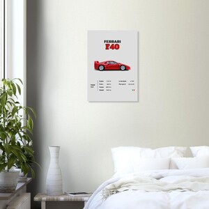 Ferrari F40 | High Quality Paper | Ferrari Lover | Hyper Car Poster ...