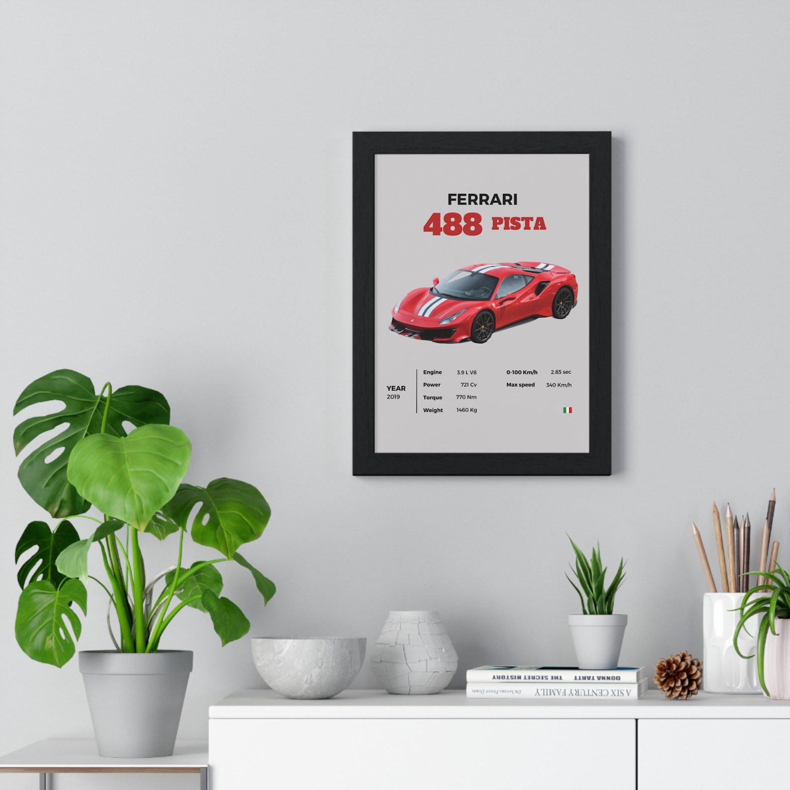 Ferrari 488 Pista Poster Digital Download Ferrari Lover Hyper Car ...