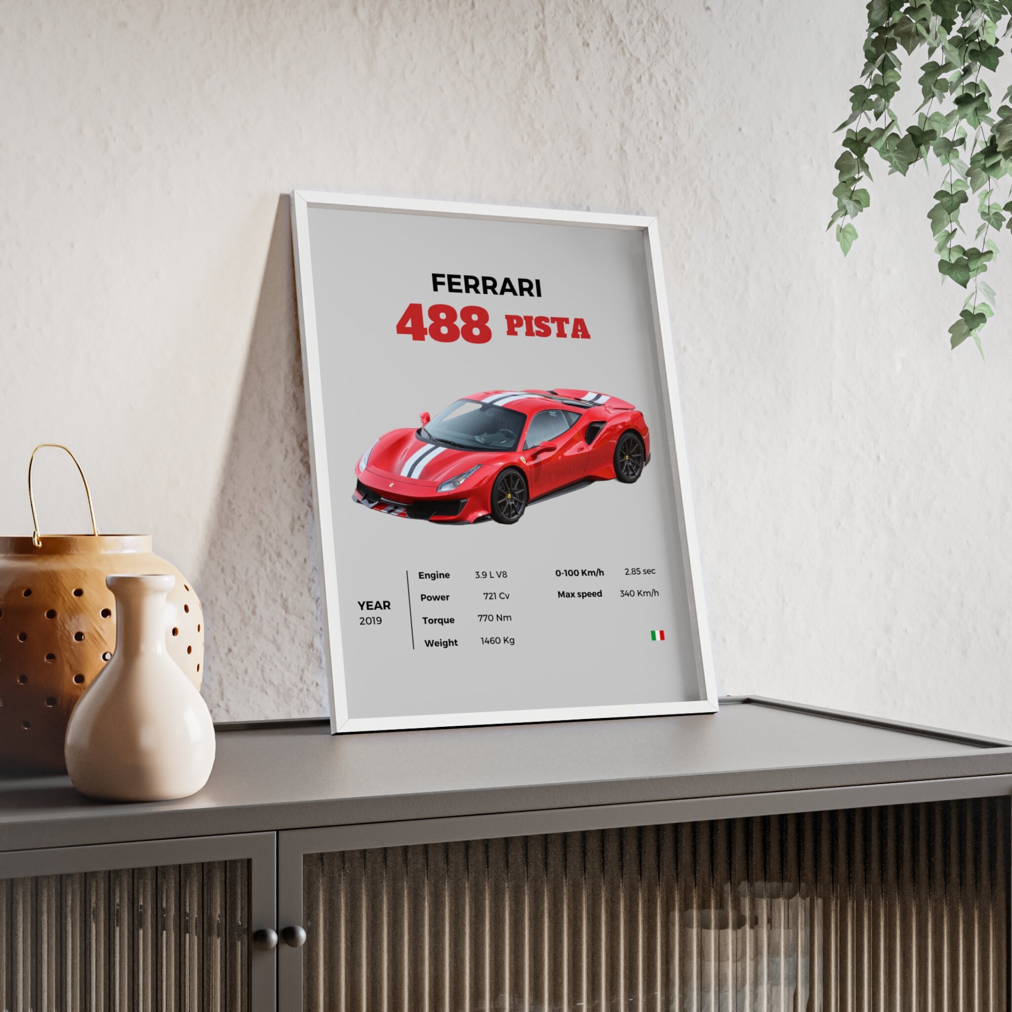 Ferrari 488 Pista Poster Digital Download Ferrari Lover Hyper Car ...