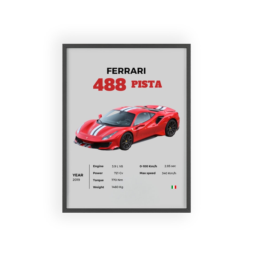 Ferrari 488 Pista Poster | Digital Download | Ferrari Lover | Hyper Car ...