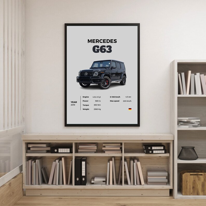 Mercedes G63 Poster Digital Download Mercedes Lover Hyper Car Poster ...