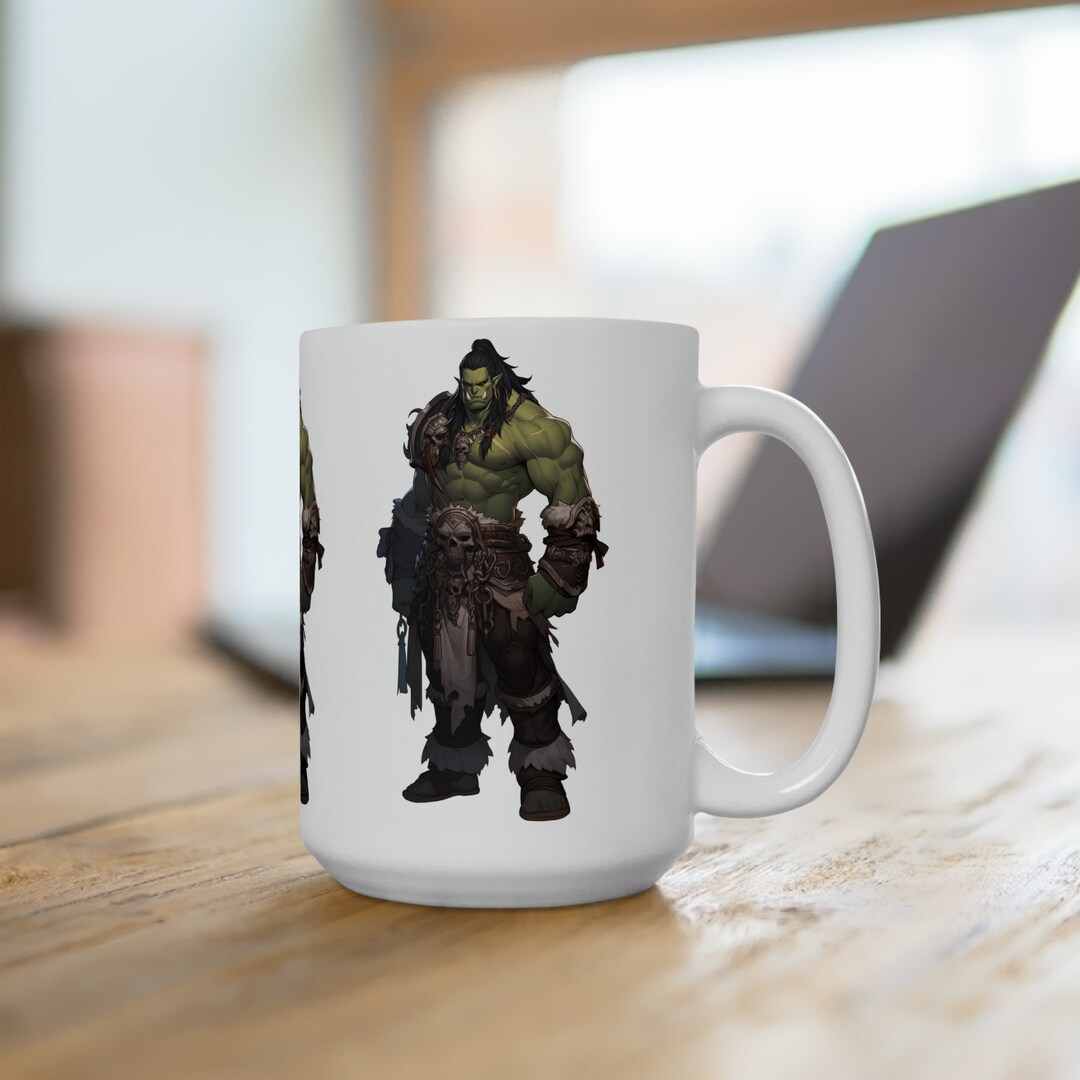 Half Orc Barbarian Dungeons and Dragons Mug Dnd Mug Ceramic - Etsy