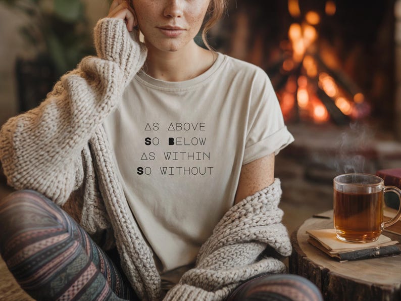 Witchy Saying T-shirt: as Above so Below, Witchcore Wiccan Tee - Etsy