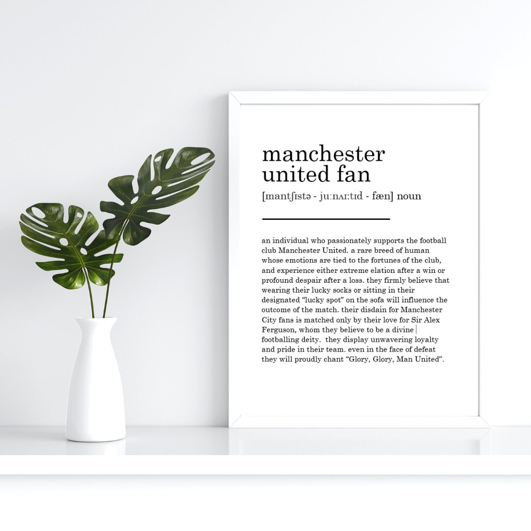 Manchester United Fan Definition Print - Etsy