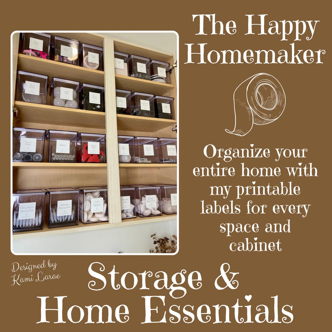 Minimalist Home Organizing Labels: Customizable Storage Solutions (PDF ...