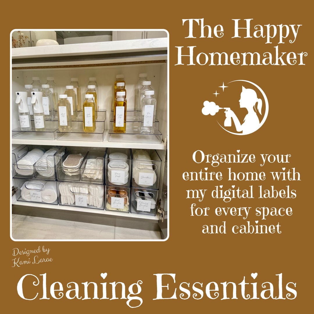CLEANING SUPPLIES | Minimalist Home Organizing Labels Customizable ...