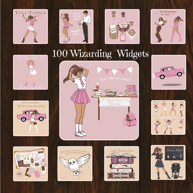 WIZARD GIRL App Icon Bundle Pack for Phones & Tablets | Customizable ...