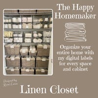 Linen Closet Label Sticker Bundle Sheet Storage Tag for Shelves ...