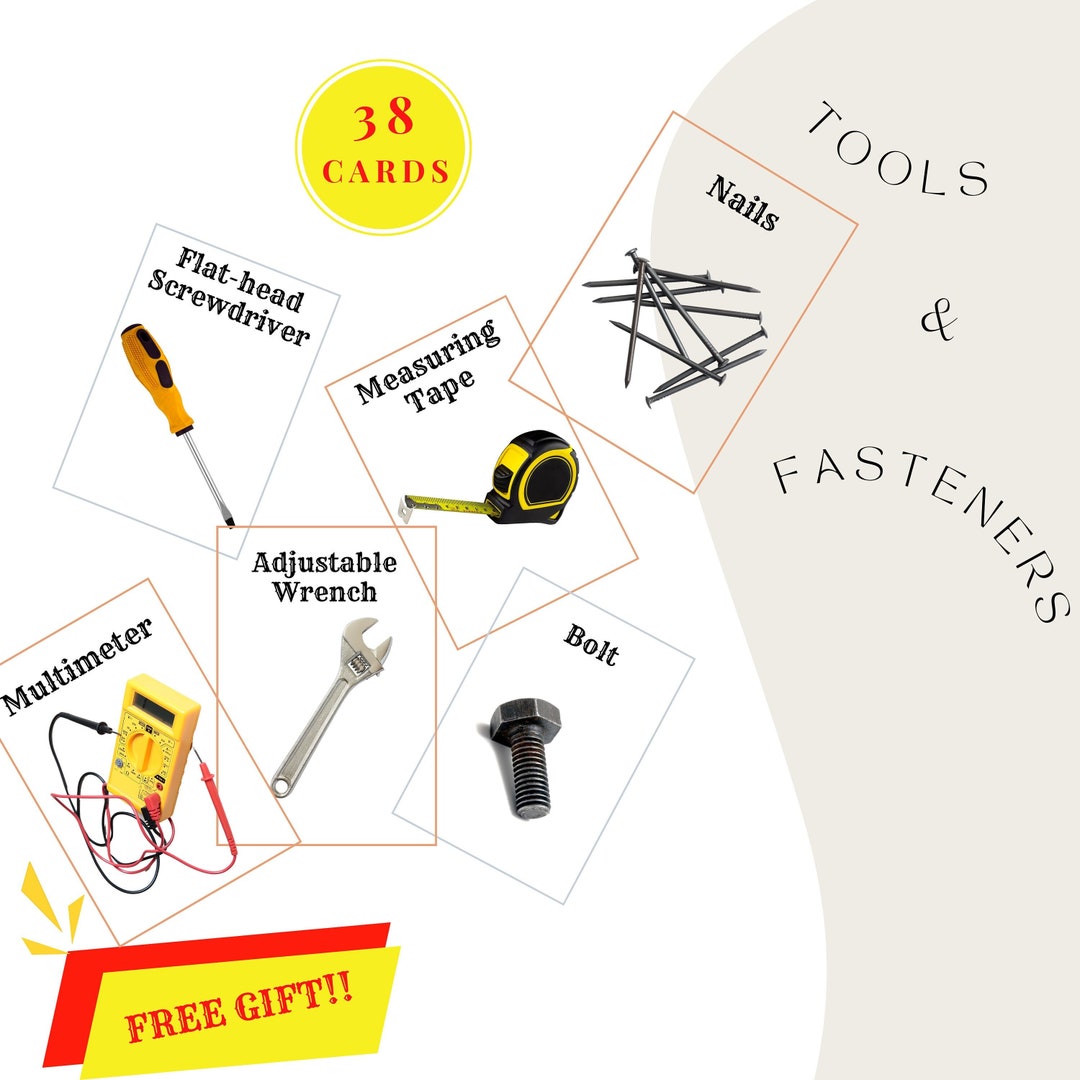 Tools | Fasteners | Common Tools | for Kids | Handy - Printable ...