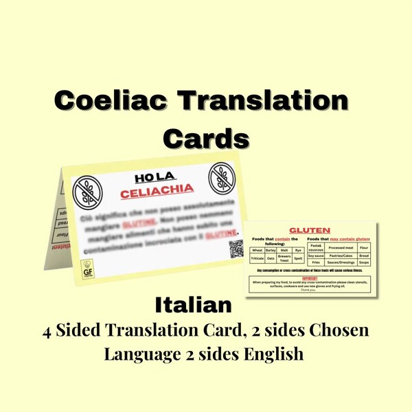 Italian Translation Card - Etsy