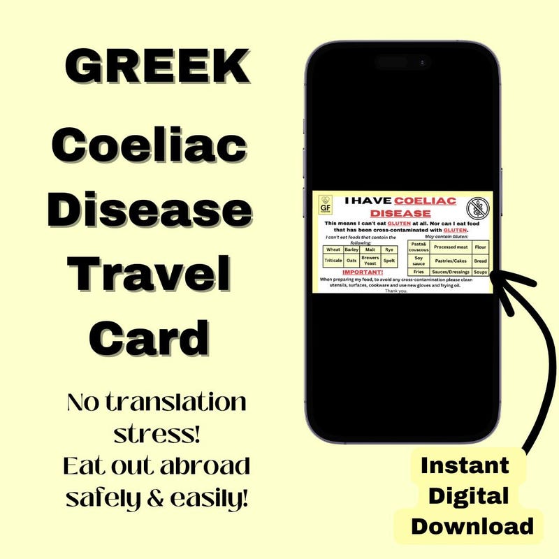 Medical Card Coeliac - Etsy