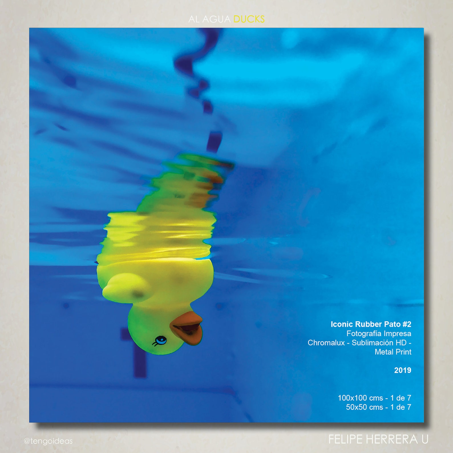 Iconic Rubber Duck Chromaluxe Metallic Print - 'AL AGUA DUCKS' Limited ...