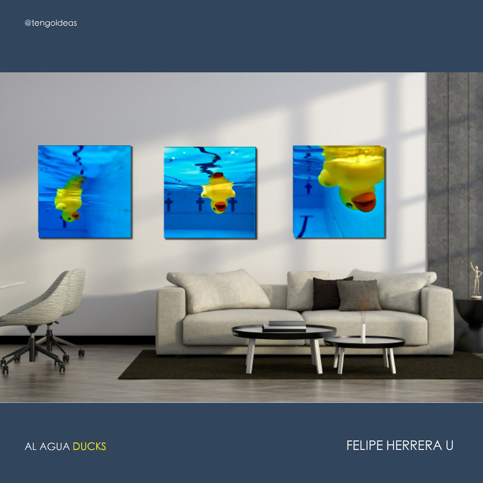 Iconic Rubber Duck Chromaluxe Metallic Print - 'AL AGUA DUCKS' Limited ...
