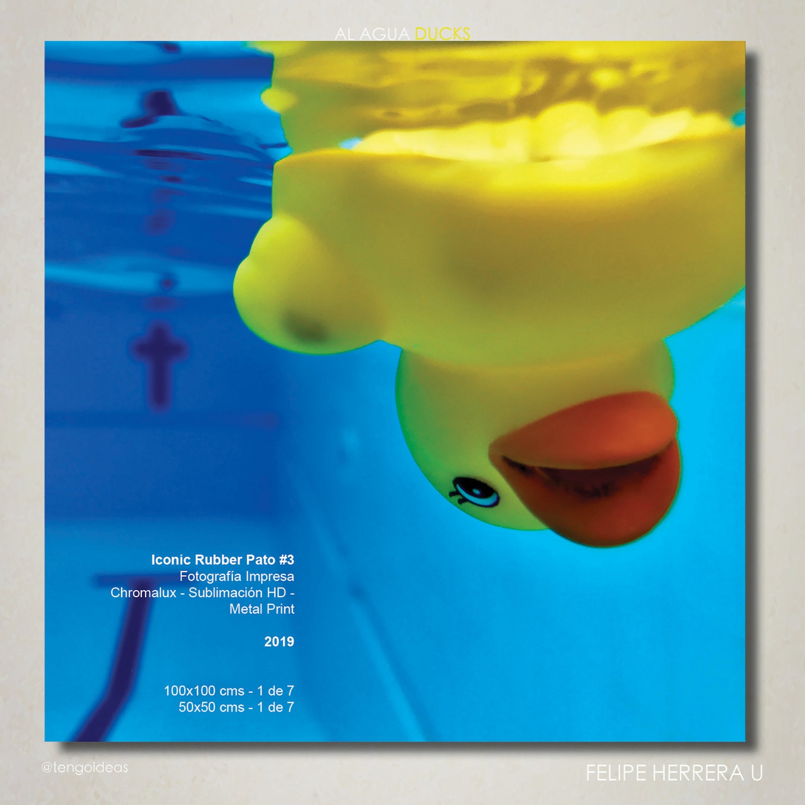 Iconic Rubber Duck Chromaluxe Metallic Print - 'AL AGUA DUCKS' Limited ...
