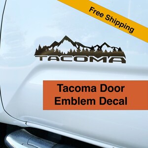 Tacoma Door Emblem Decals Mountain Decals for Tacoma Trucks Quality ...