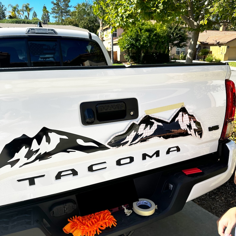 Tacoma Tailgate Decal Mountain Range Decal for Truck Bed and Tailgate ...